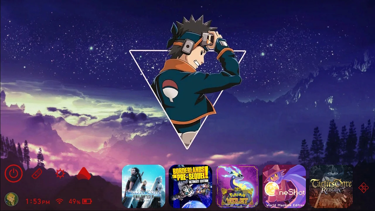 Obito (homemenu) | Home Menu | Switch Themes | Themezer