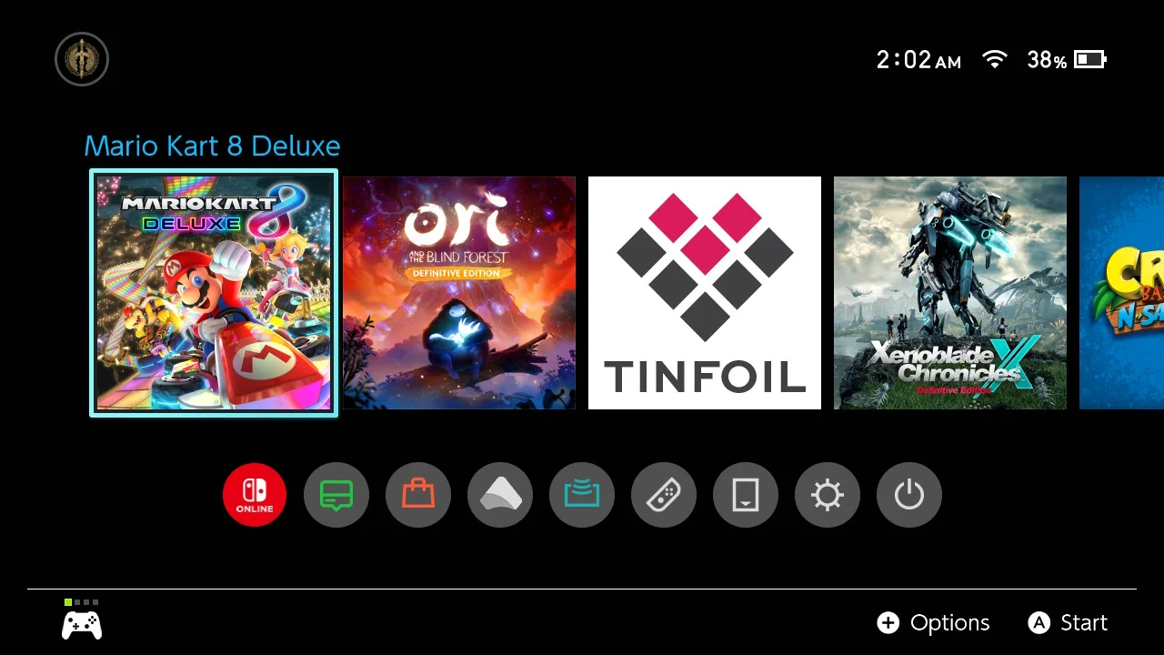 OLED [ HOMESCREEN ] (atmosphere) | Home Menu | Switch Themes | Themezer