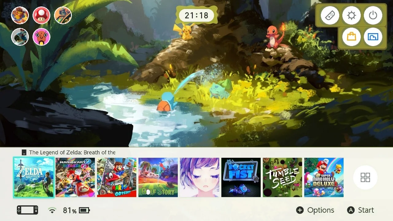 Pokemon 1st Gen Starters | Home Menu | Switch Themes | Themezer