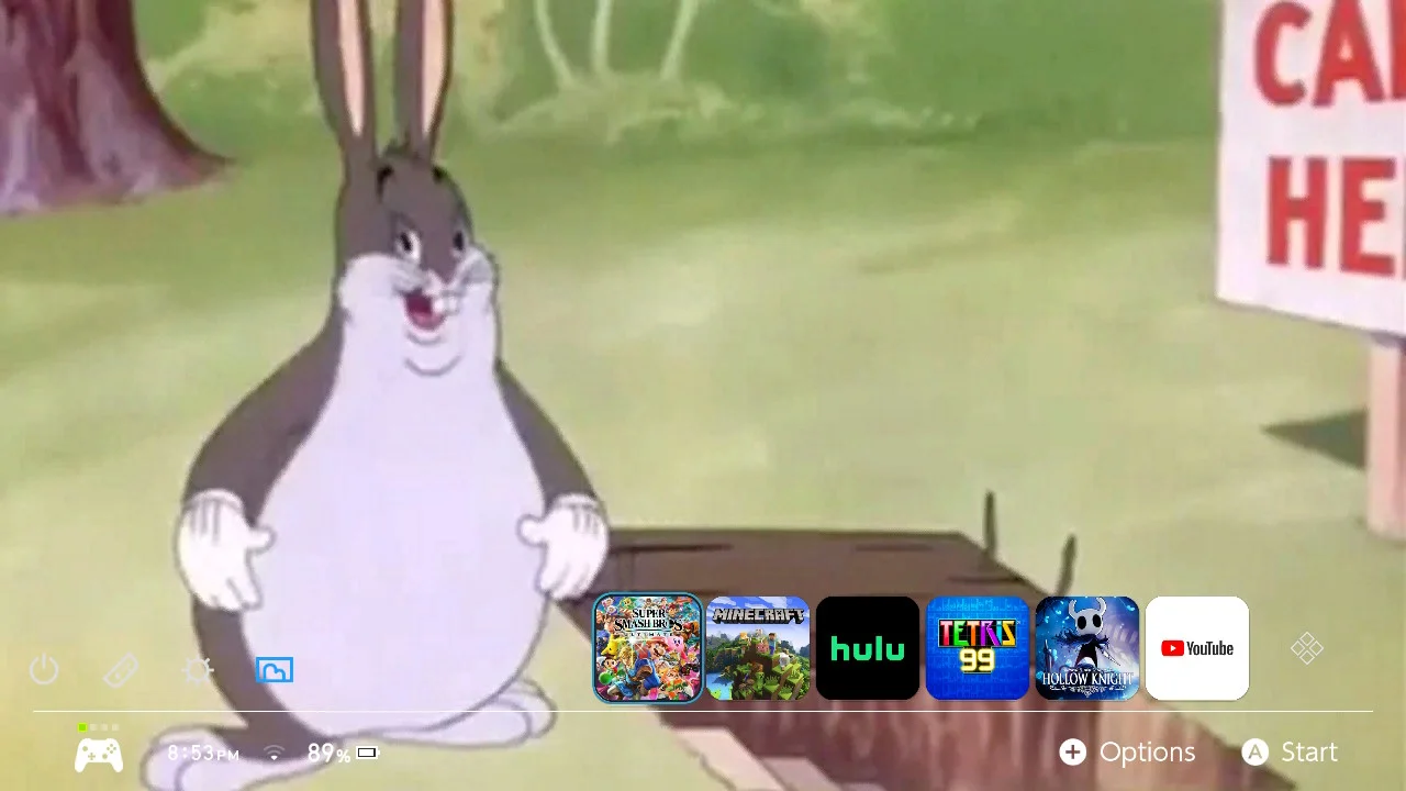 Big Chungus | Home Menu | Switch Themes | Themezer