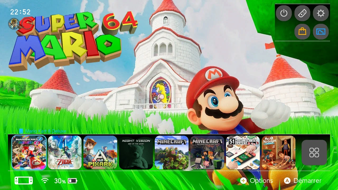 Super Mario 64 Remastered | Home Menu | Home Menu | Switch Themes | Themezer