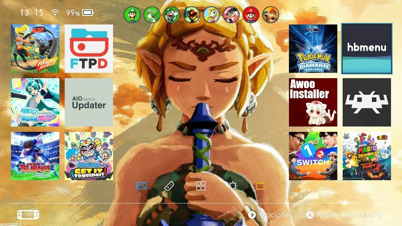 Zelda | Home Menu | Switch Themes | Themezer