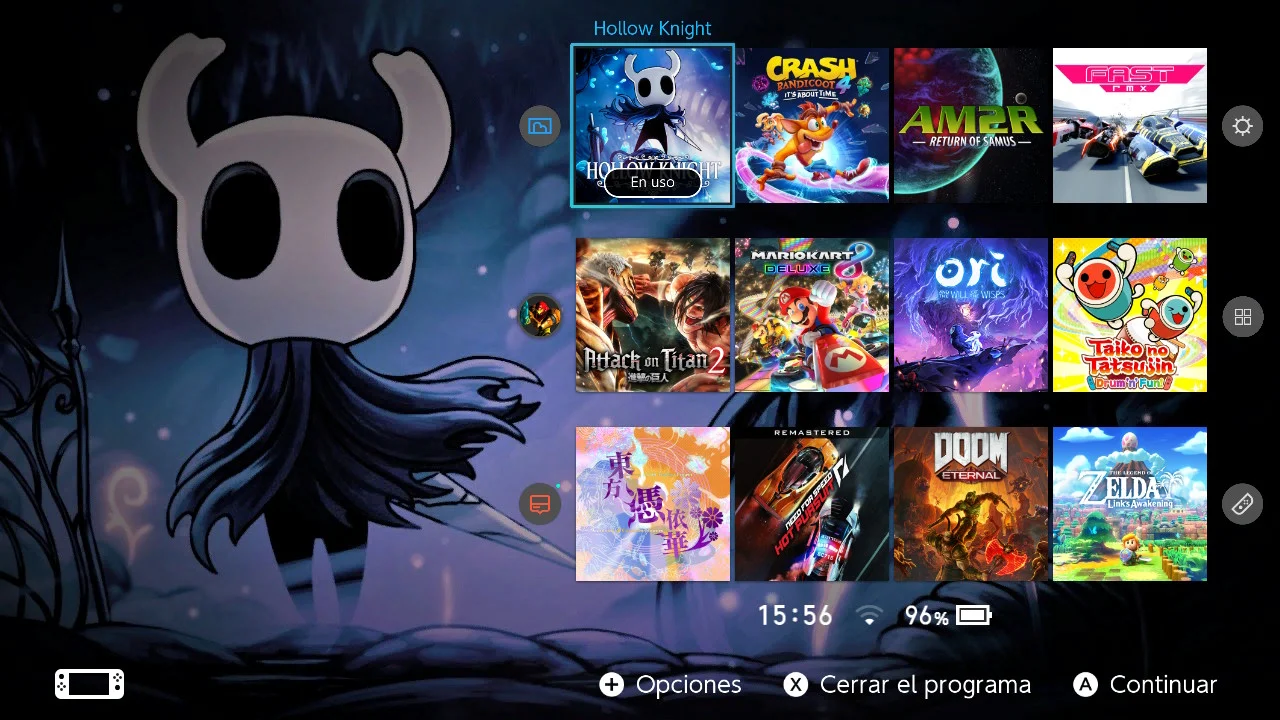 Hollow Knight (Homescreen) | Home Menu | Switch Themes | Themezer