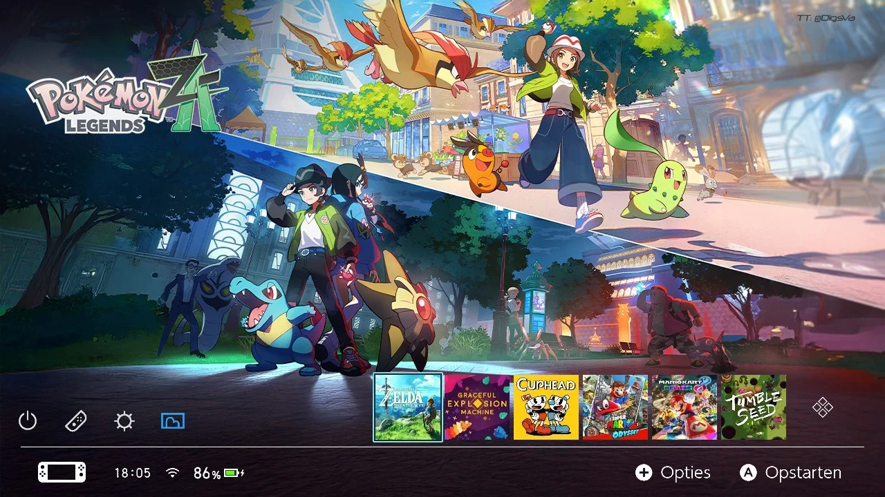 Pokemon Legends ZA 3.0 | Home Menu | Switch Themes | Themezer