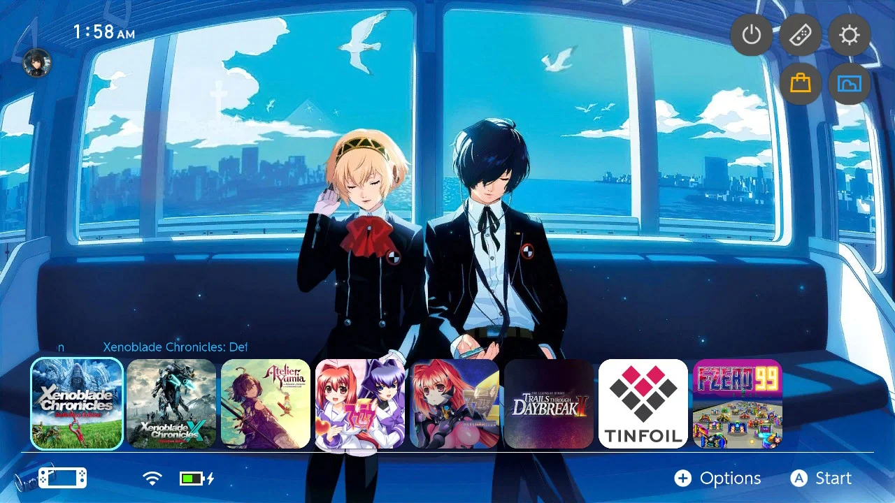 Persona 3 Reload - Aigis and Makoto Yuki Train (Blue) | Home Menu ...