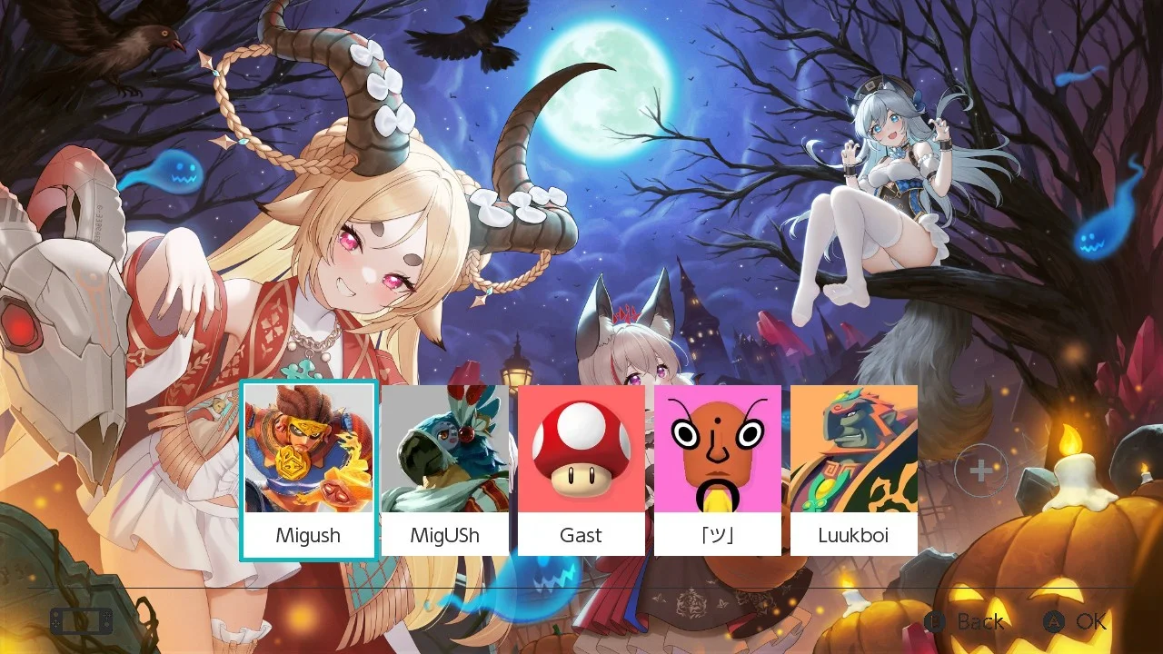 WeelgrimHalloweenPSlayerSelection | Player Selection | Switch Themes | Themezer