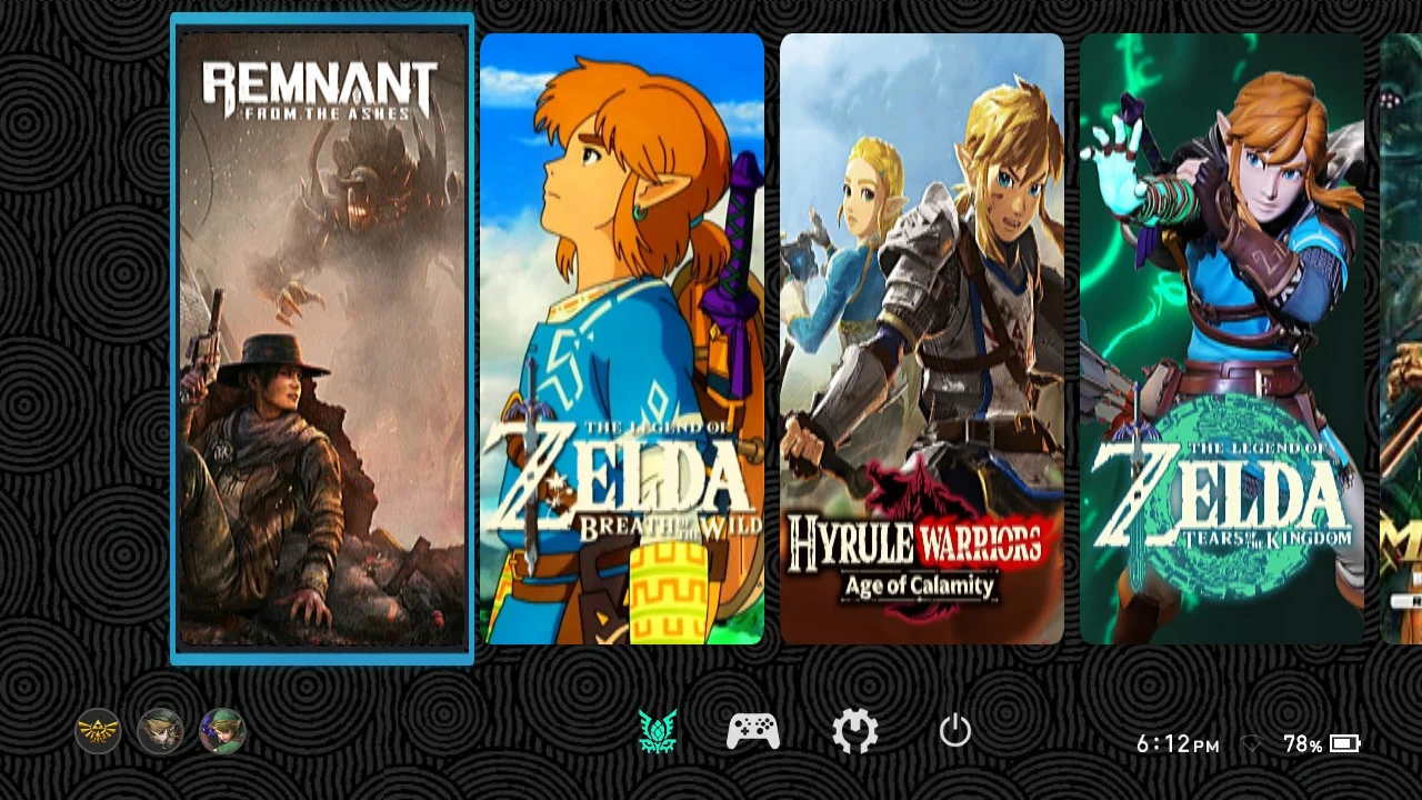 ZeldaTOTK Pattern Vertical Bigicon Home1 | Home Menu | Switch Themes ...