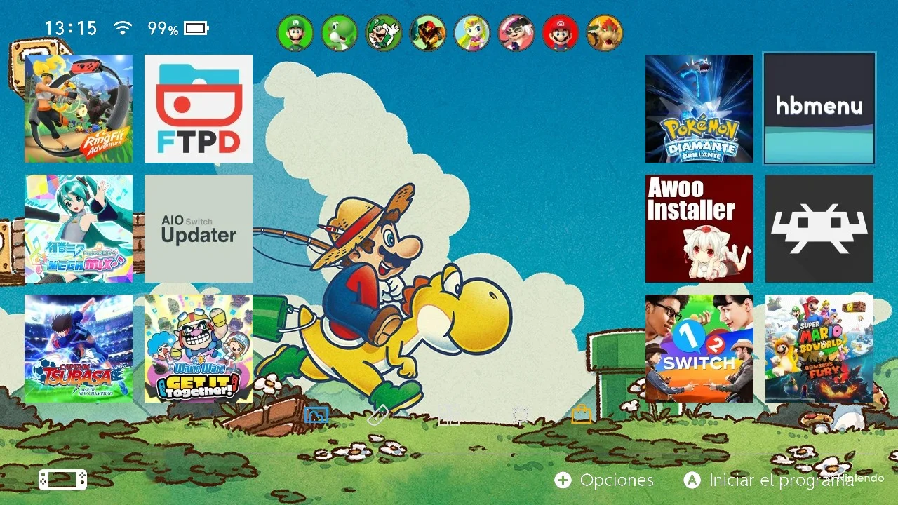 mario theme | Home Menu | Switch Themes | Themezer