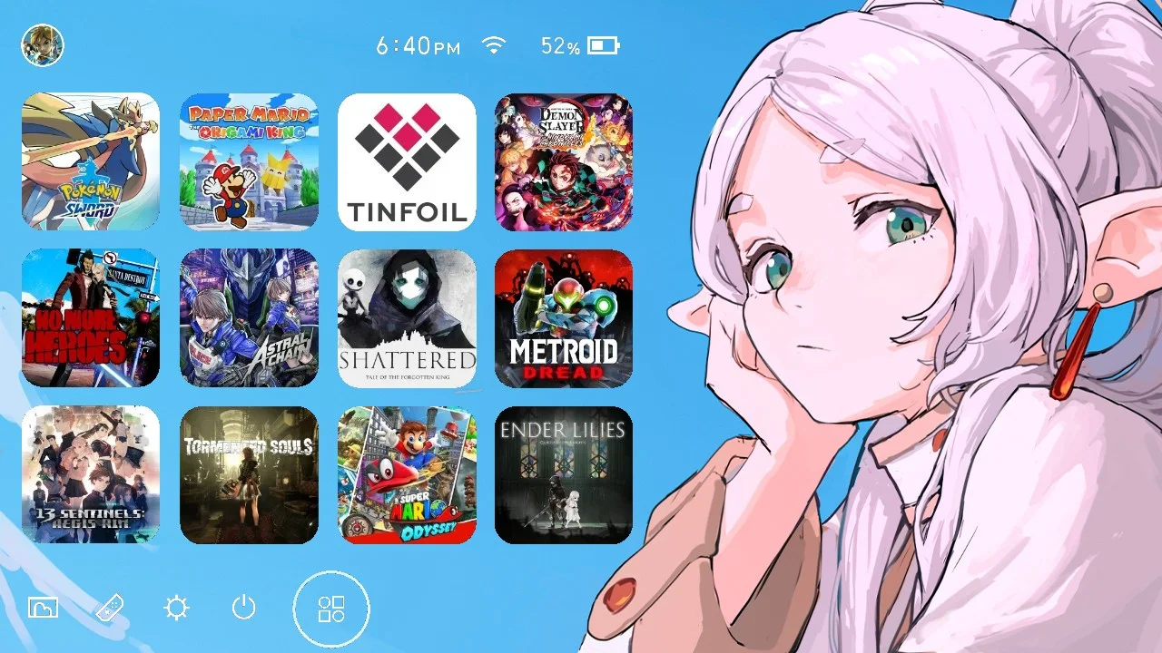 Frieren Home Menu | Home Menu | Switch Themes | Themezer