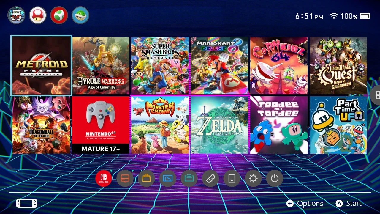 Vaporwave - 12 Icons, 2 Rows, updated for Game Share and Virtual Game ...