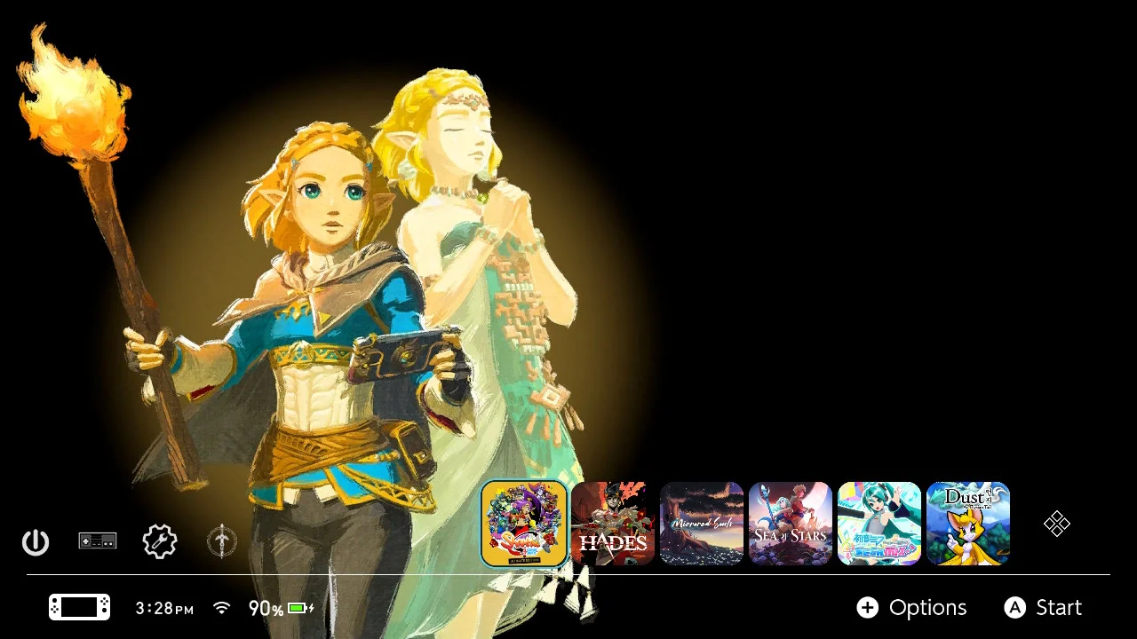 TOTK OLED Link Home | Home Menu | Switch Themes | Themezer