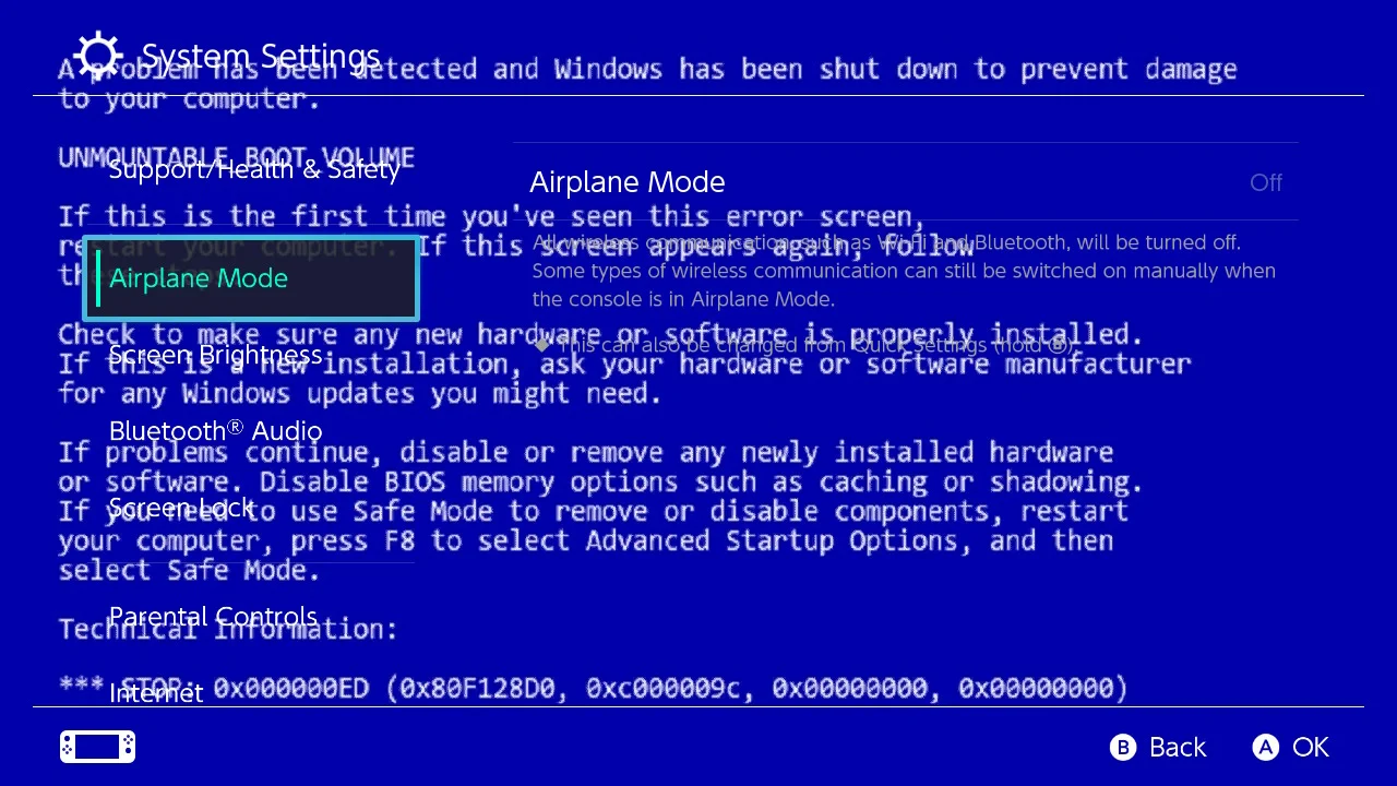 WIndows XP Blue Screen of Death | Settings | Switch Themes | Themezer