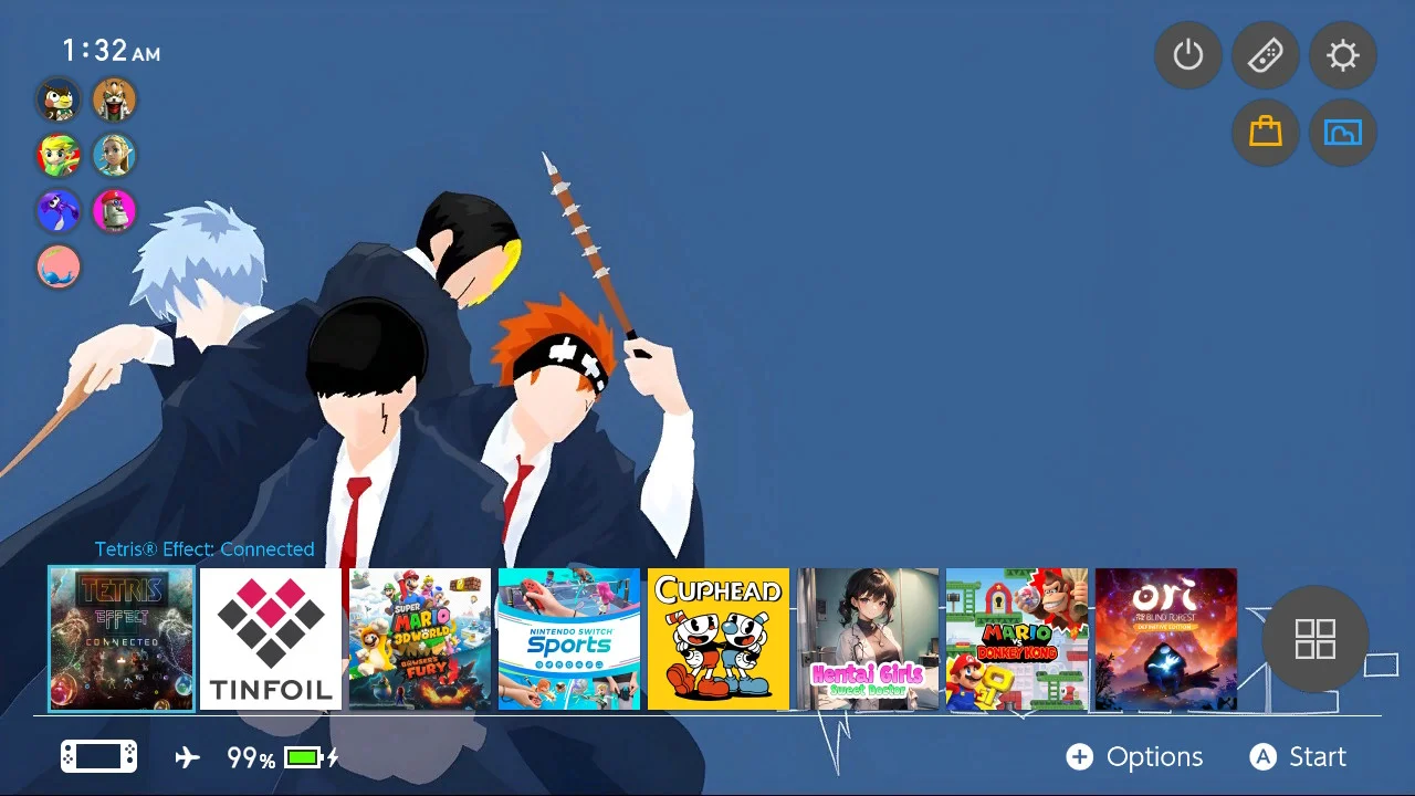 Mashle Blue | Home Menu | Switch Themes | Themezer