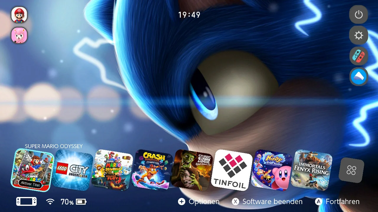Sonic the Hedgehog | Home Menu | Switch Themes | Themezer
