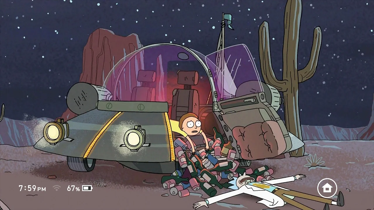 Midnight Rick and Morty Lock-Alt2 | Lockscreen | Themes | Themezer