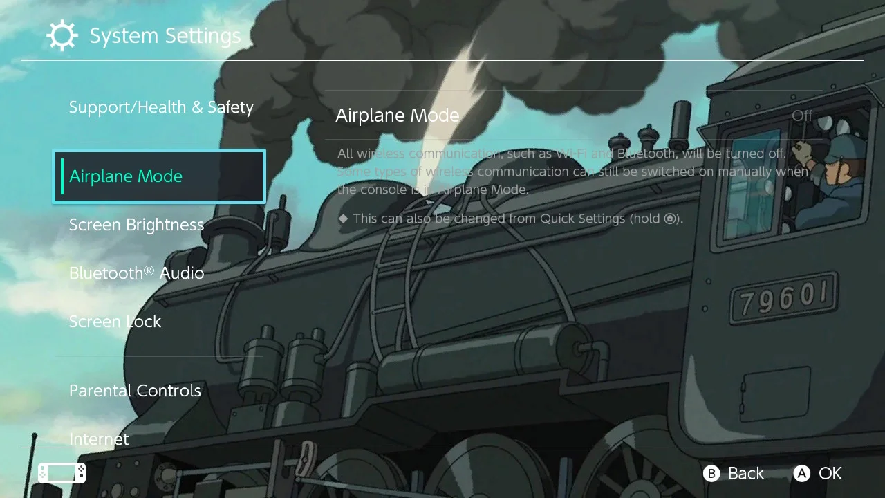 Ghibli Steam Train Settings | Settings | Switch Themes | Themezer