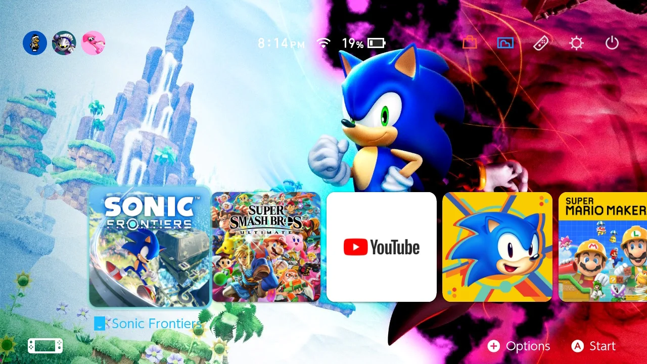 SONIC X SHADOW GENERATIONS | Home Menu | Switch Themes | Themezer