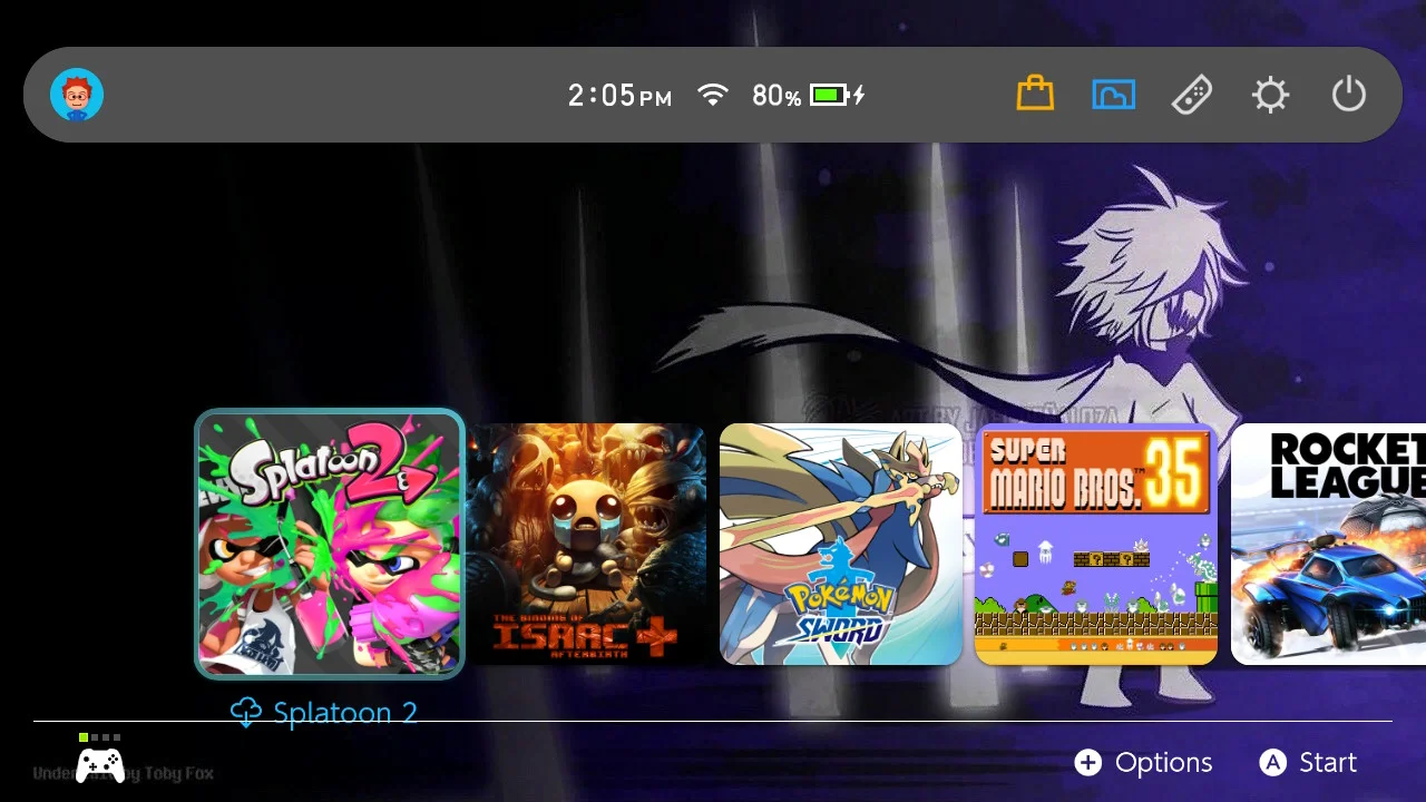 Cross!Chara Homescreen | Home Menu | Switch Themes | Themezer