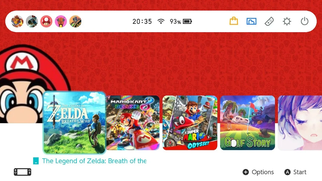 Mario 3ds theme in switch :) | Home Menu | Switch Themes | Themezer