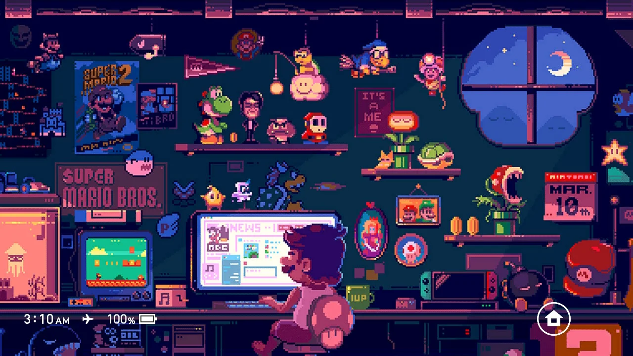 Mario Chillax R16 - Lockscreen | Lockscreen | Switch Themes | Themezer