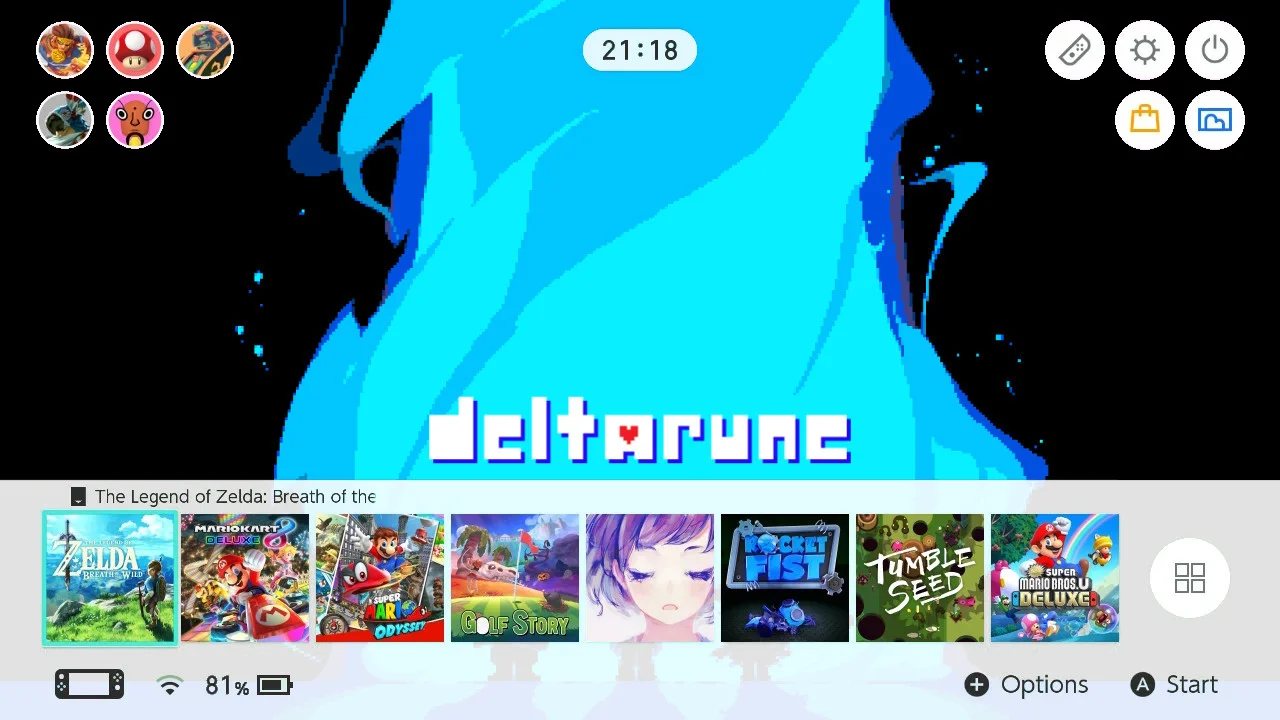 Deltarune_home | Home Menu | Switch Themes | Themezer