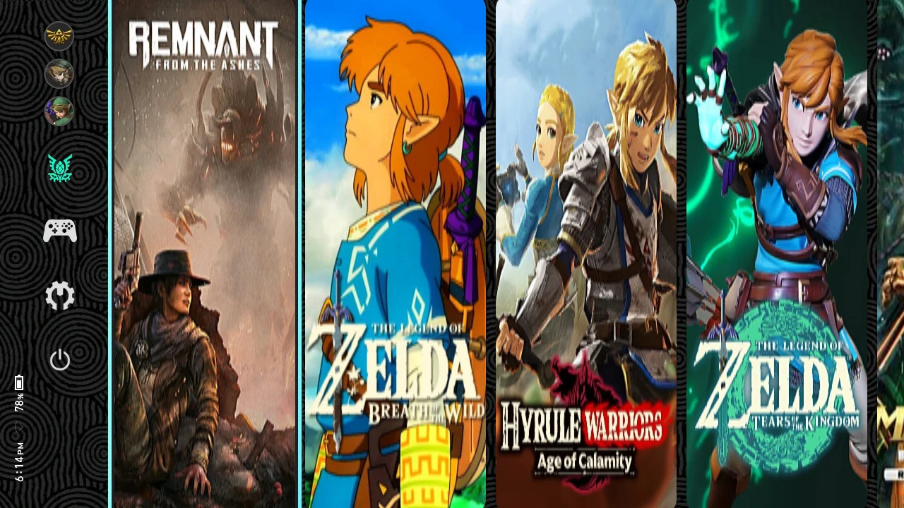 ZeldaTOTK Pattern Vertical Bigicon Home2 | Home Menu | Switch Themes ...