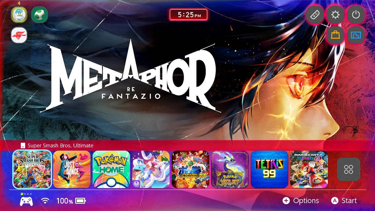 Metaphor: ReFantazio Theme | Home Menu | Switch Themes | Themezer
