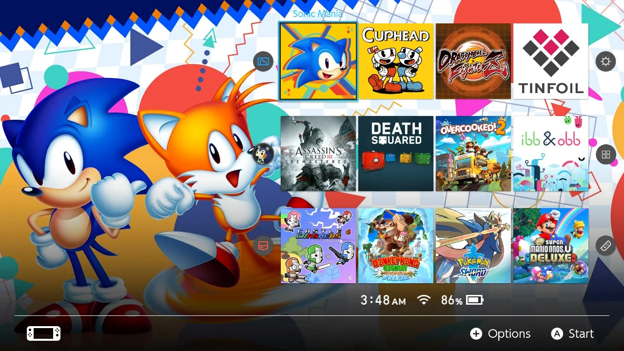 Sonic the Hedgehog | Home Menu | Switch Themes | Themezer