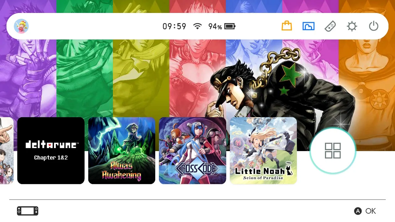 JoJo's Bizarre Adventure Flow 1 | Home Menu | Switch Themes | Themezer