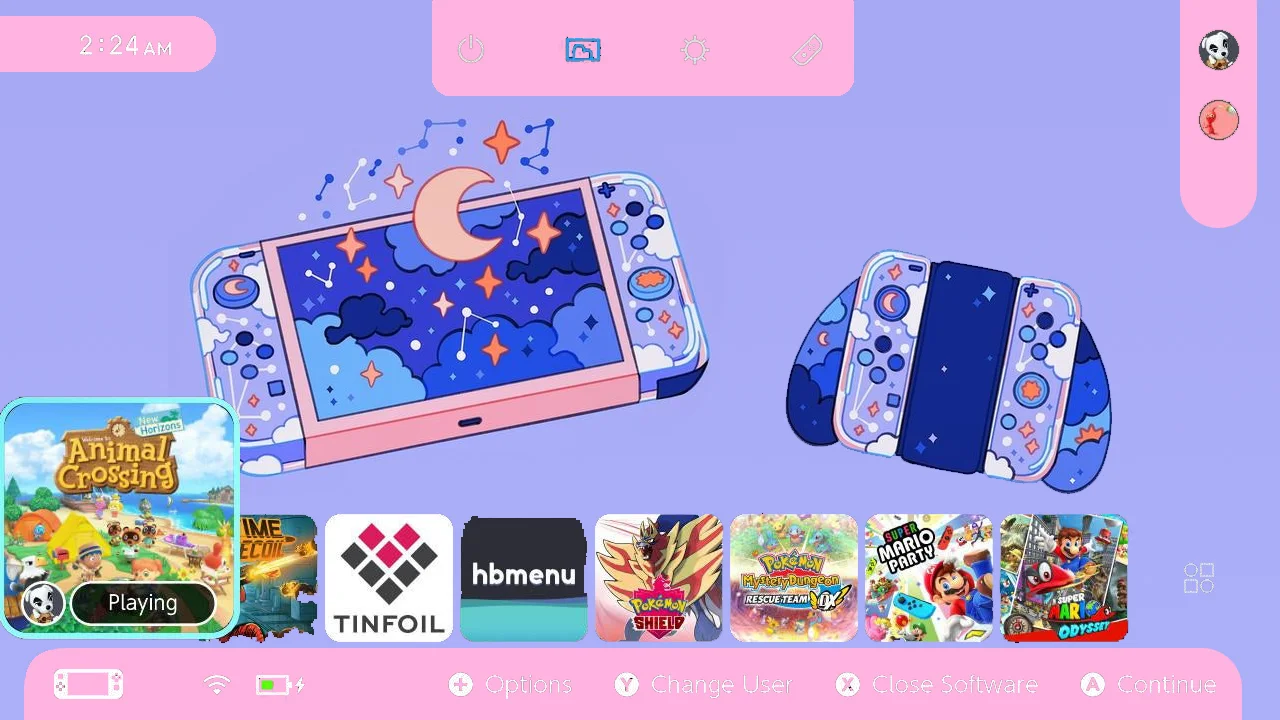 Purple Nintendo Switch ANIMATED Home | Home Menu | Switch Themes | Themezer