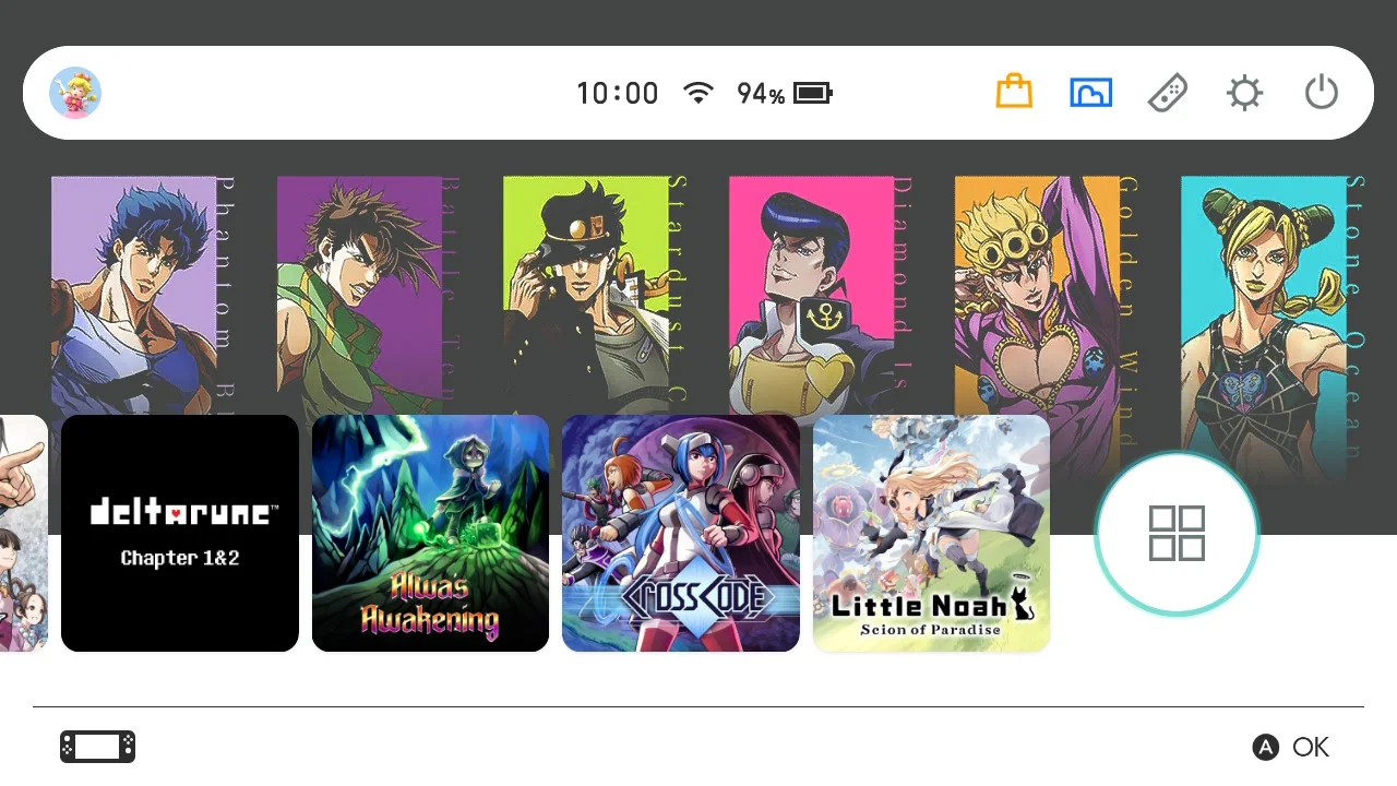 JoJo's Bizarre Adventure Flow 2 | Home Menu | Switch Themes | Themezer
