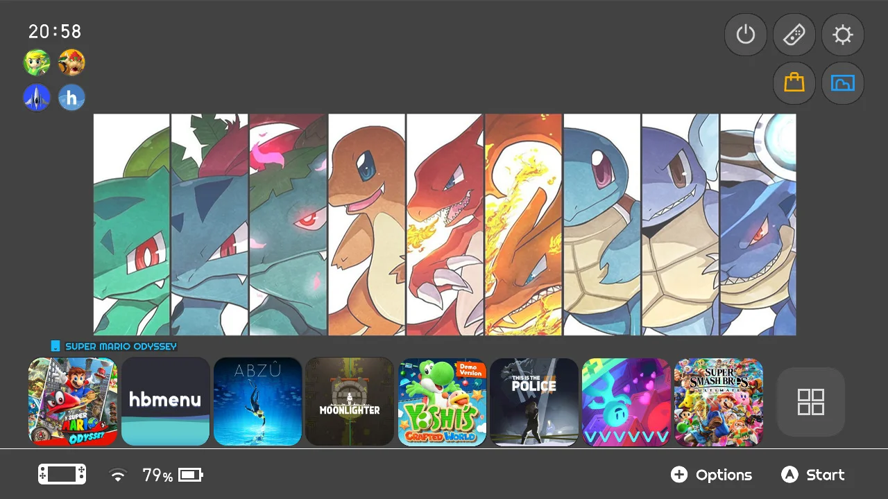 Pokemon | Home Menu | Switch Themes | Themezer