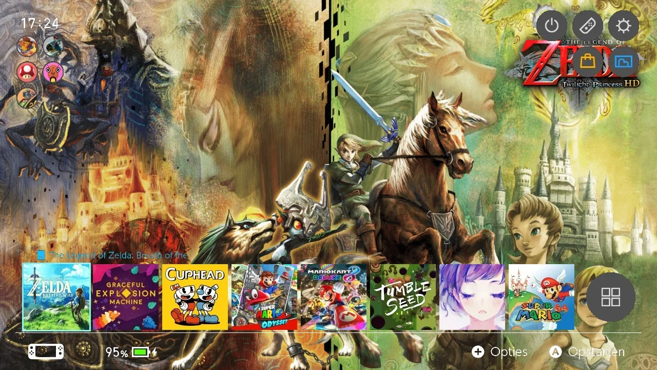 The Legend Of Zelda Twilight Princess Home Menu | Home Menu | Switch Themes | Themezer