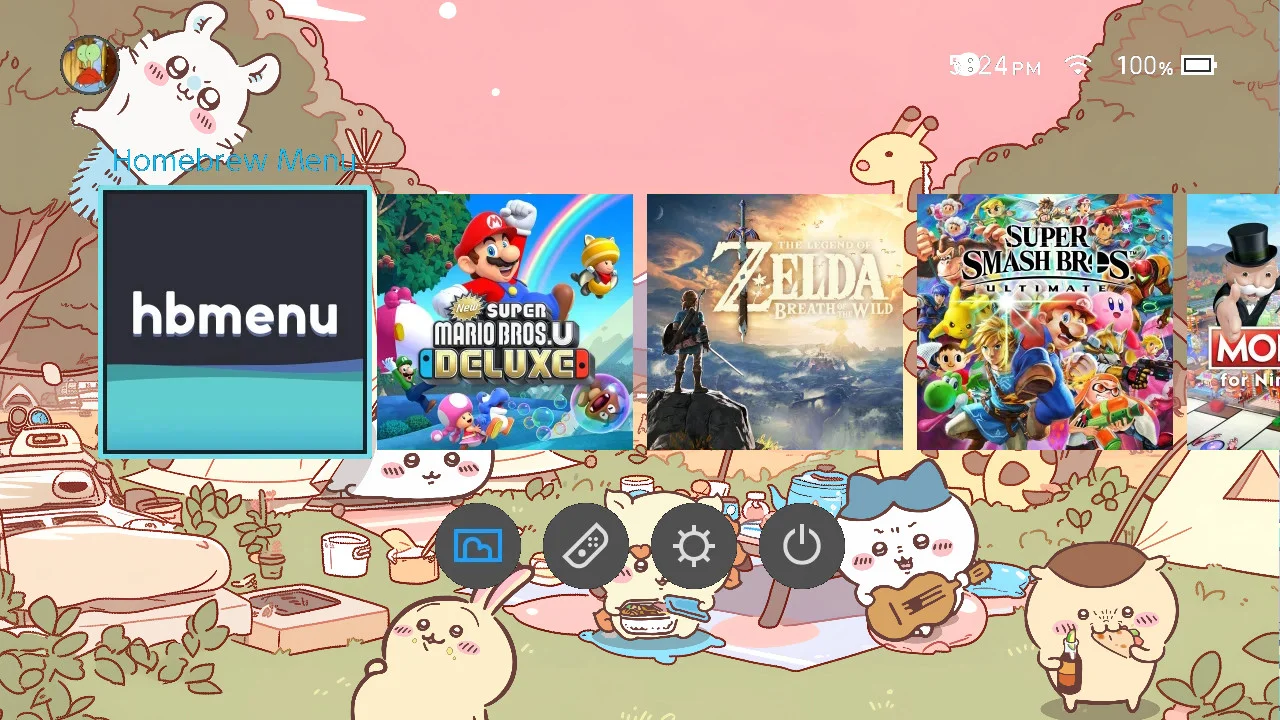 Chiikawa Gang Home Menu 1 | Home Menu | Switch Themes | Themezer