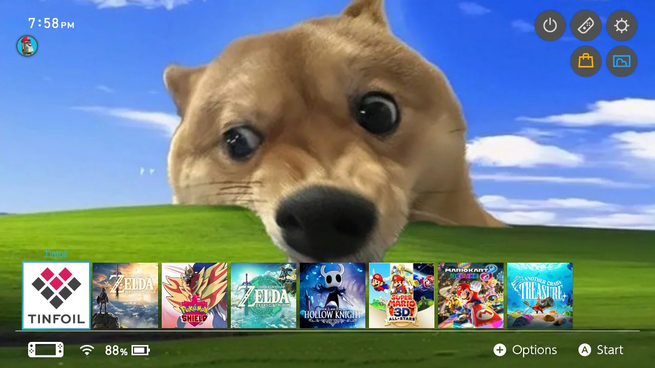 Dog biting Home Screen | Home Menu | Switch Themes | Themezer