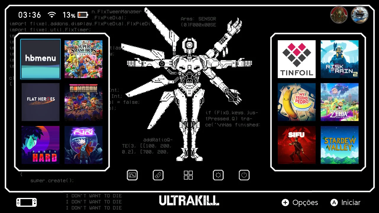V1 ULTRAKILL | Home Menu | Switch Themes | Themezer