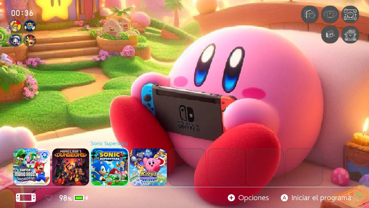 AI kirby menu | Home Menu | Switch Themes | Themezer