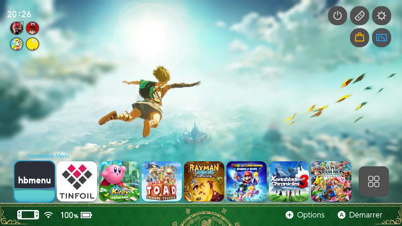 Zelda Tears of Kingdom Menu | Home Menu | Switch Themes | Themezer