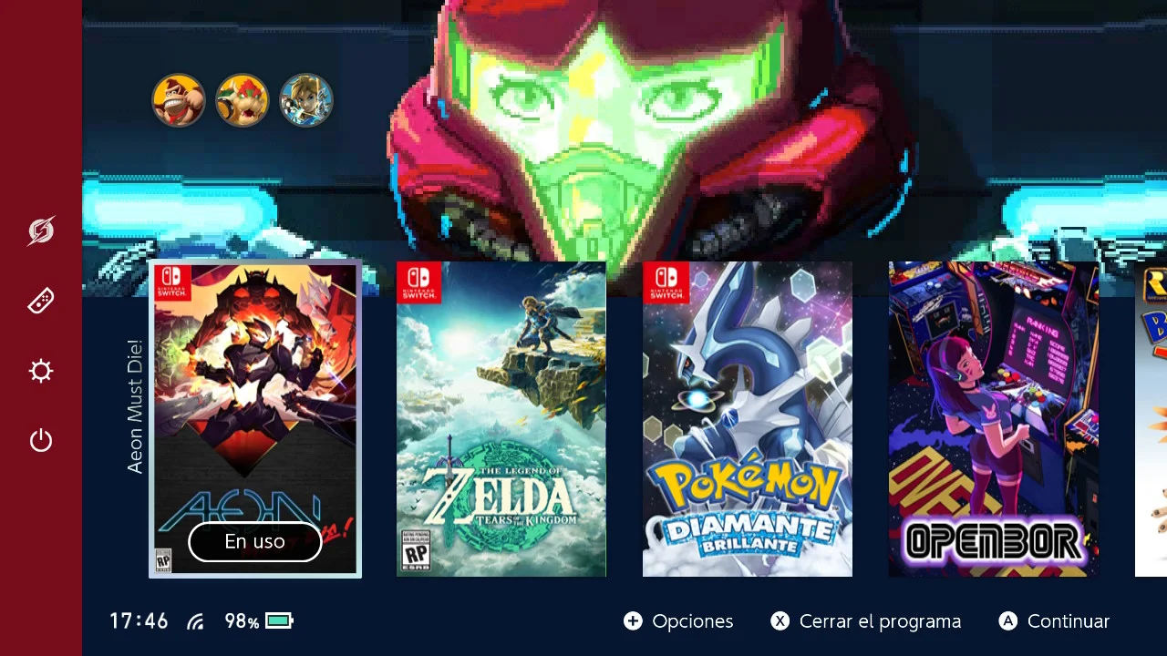 Samus Descending Vertical | Home Menu | Switch Themes | Themezer