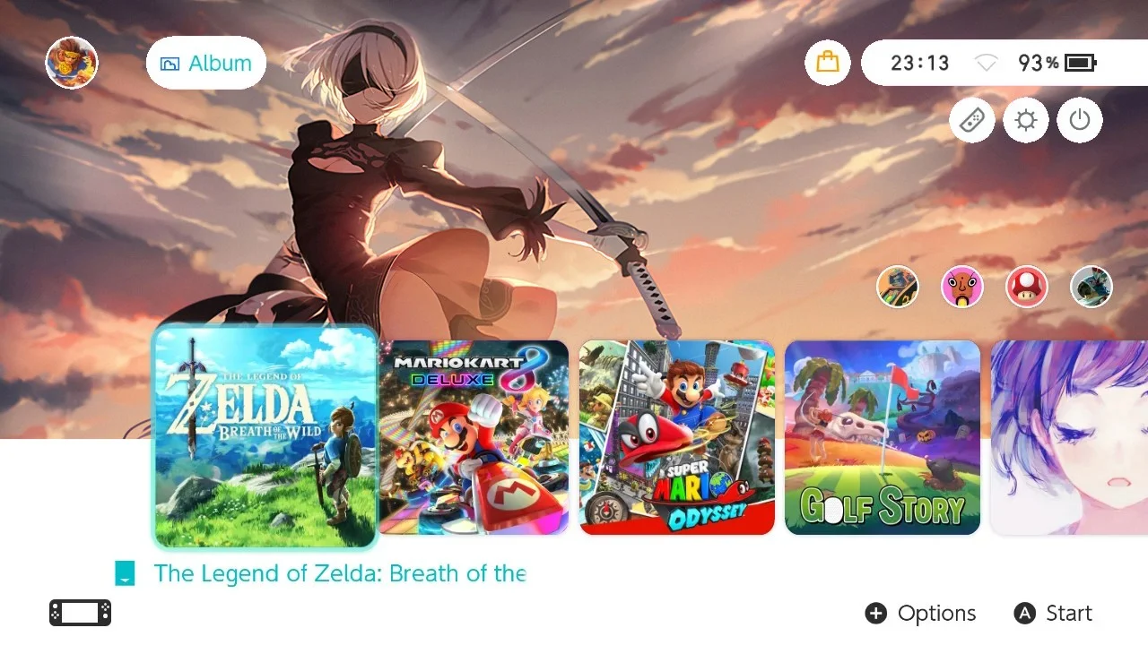 Nier Automata | Home1 | Home Menu | Switch Themes | Themezer