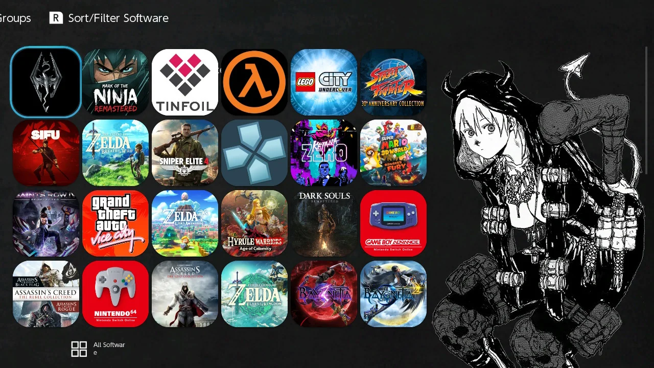 DOROHEDORO All Apps Menu | All Apps | Switch Themes | Themezer