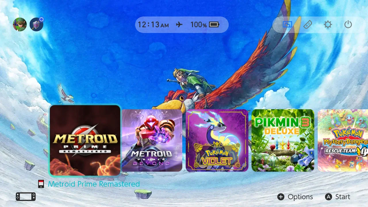 Skyward Sword Theme | Home Menu | Switch Themes | Themezer