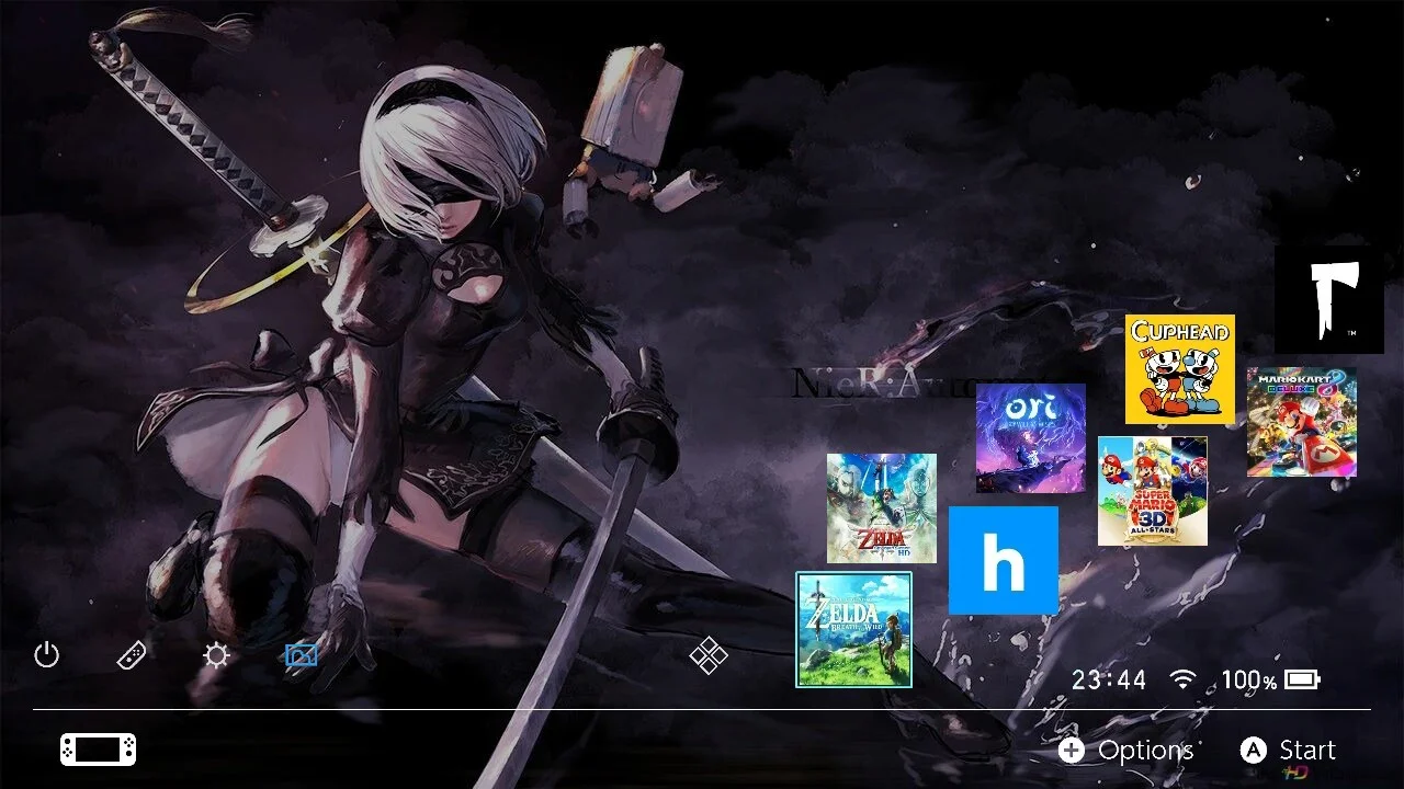 Nier Purple | Home Menu | Switch Themes | Themezer