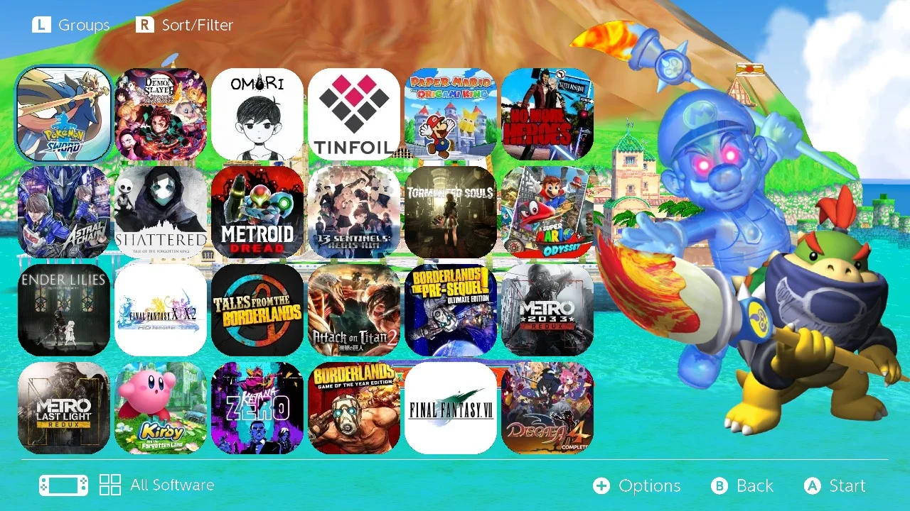 Super Mario Sunshine All Apps | All Apps | Switch Themes | Themezer