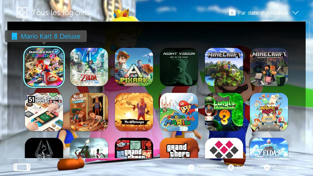 Super Mario 64 Remastered | All Apps Menu | All Apps | Switch Themes ...