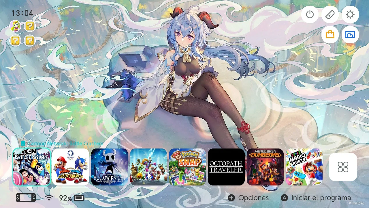 Genshin Impact Ganyu [official art] | Home Menu | Switch Themes | Themezer