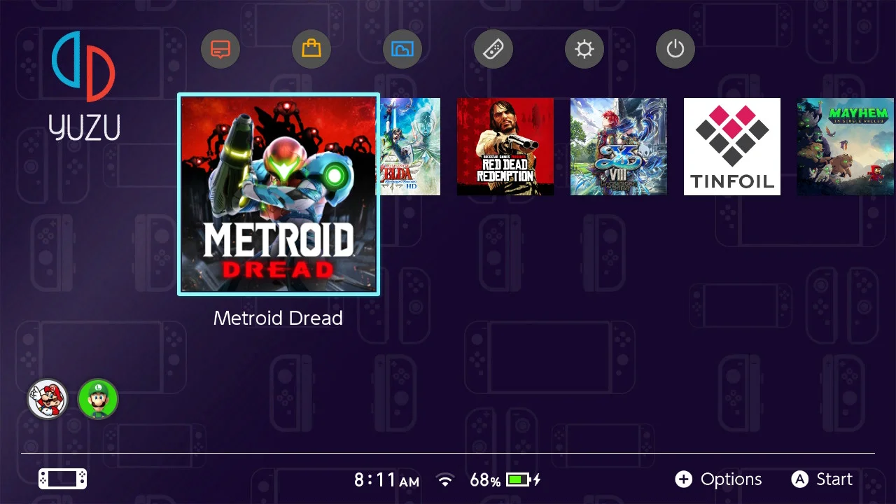 yuzu home | Home Menu | Switch Themes | Themezer