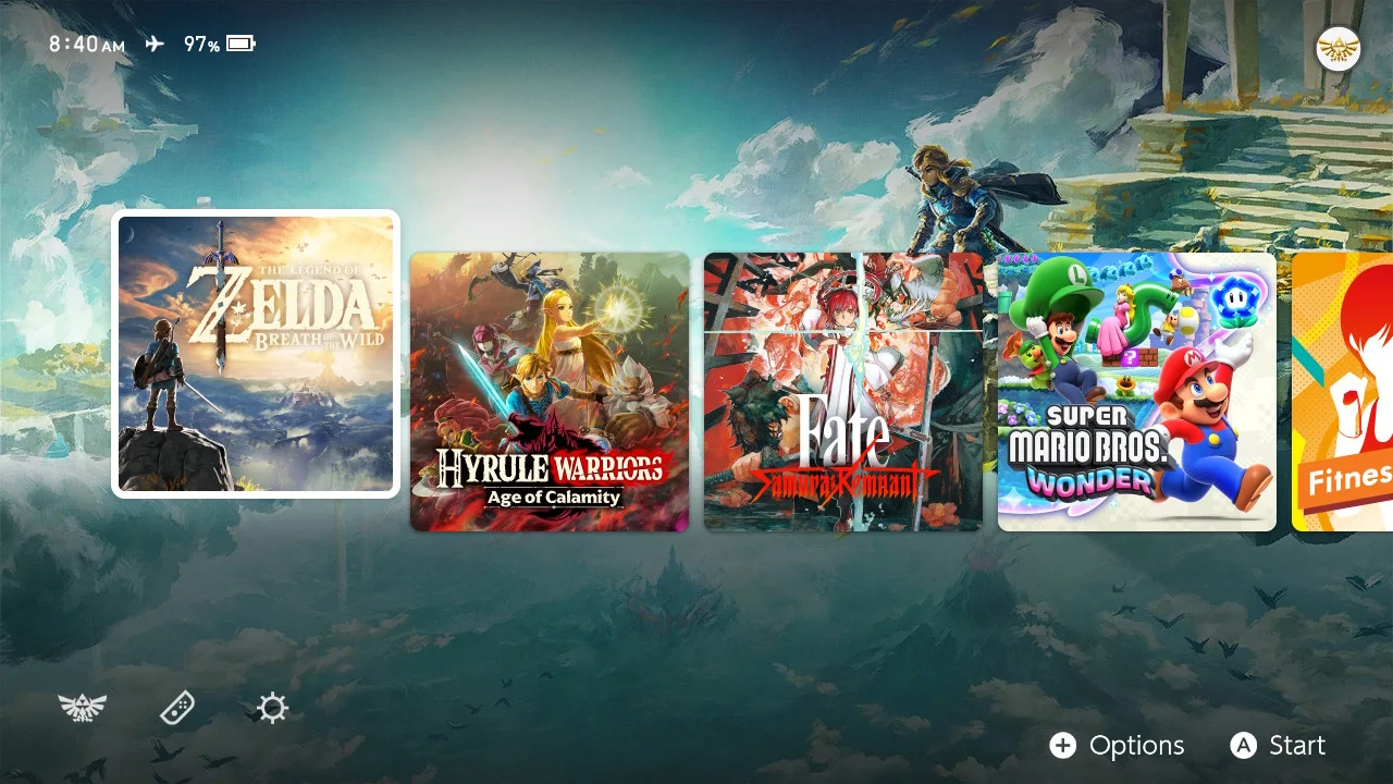 Zelda Project Clean - Home | Home Menu | Switch Themes | Themezer