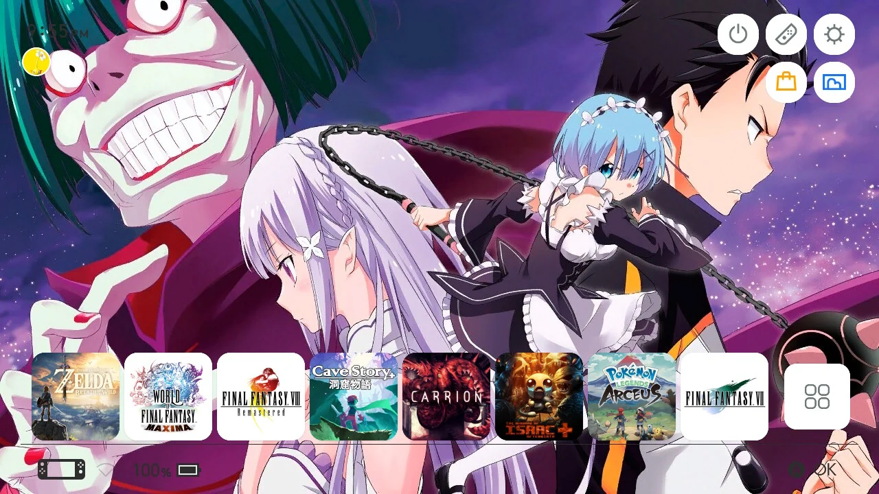 Re Zero Home | Home Menu | Switch Themes | Themezer