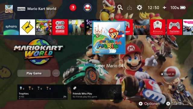 Mario Kart World PS5 Layout - Home Menu | Home Menu | Switch Themes ...